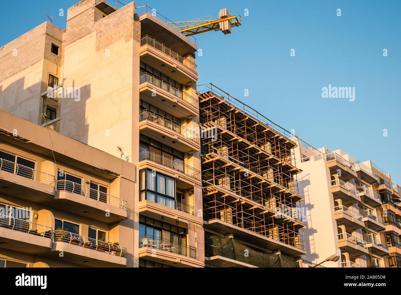 Sliema Malta, July 16 2019. Traditional Maltese architecture in Sliema ...