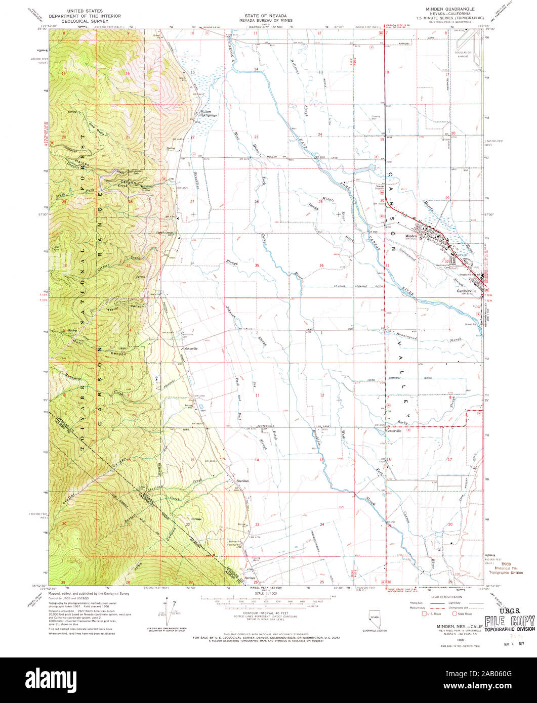 Map of minden Cut Out Stock Images & Pictures - Alamy