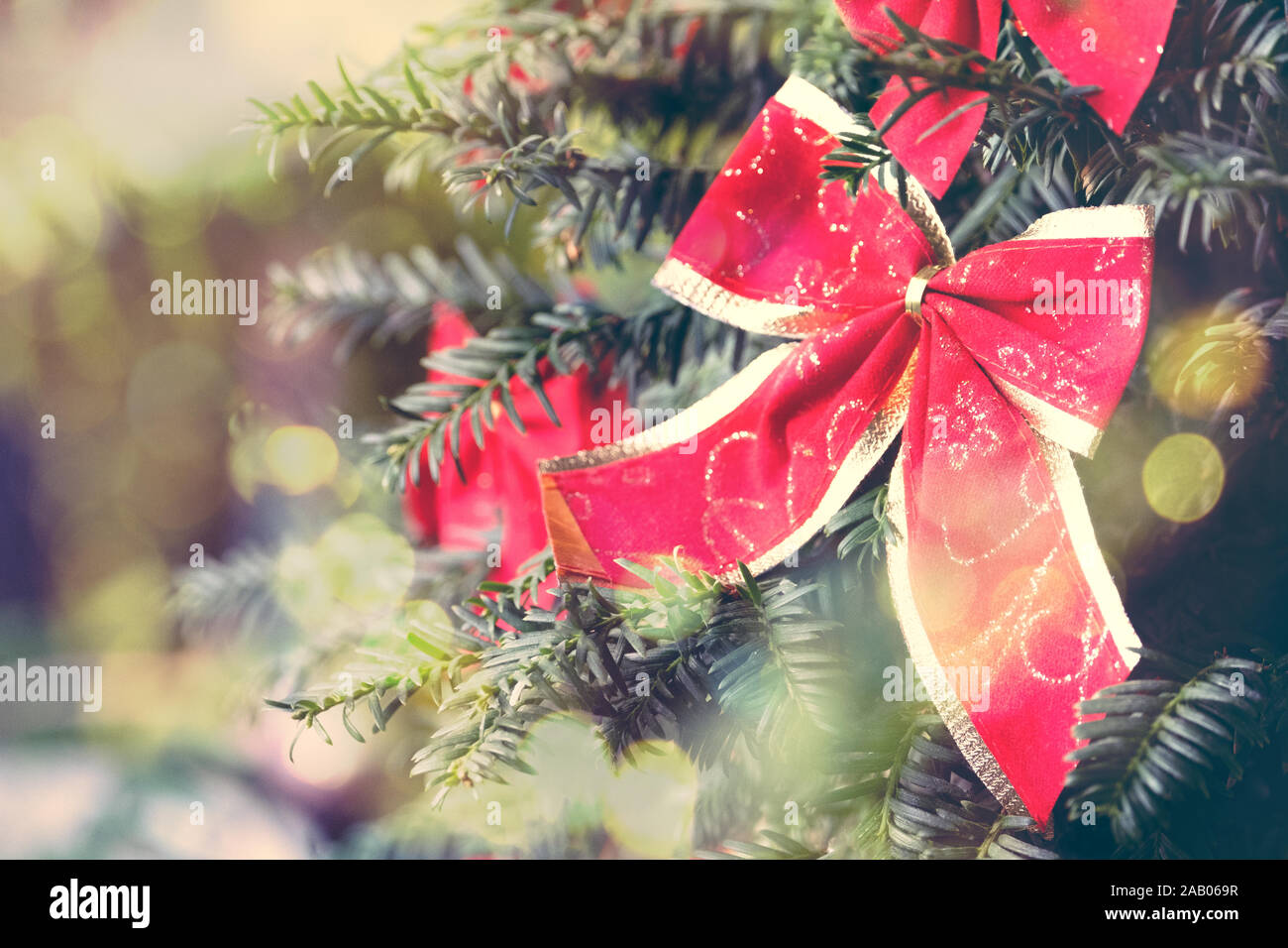 Christmas tree background close up decoration Stock Photo - Alamy