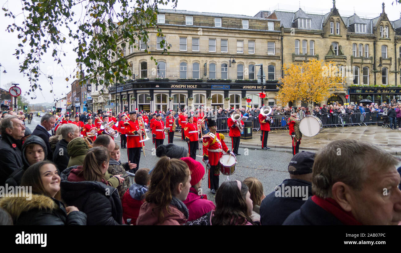 Marching band, remembrance Sunday Stock Photo - Alamy