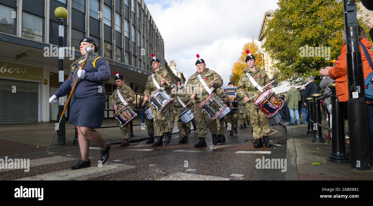 Marching band, remembrance Sunday Stock Photo - Alamy