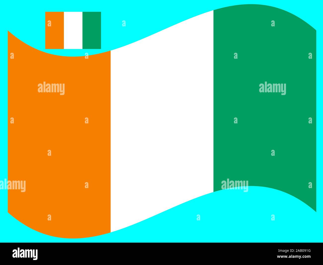 Wave Cote d'Ivoire Flag Vector illustration Eps 10 Stock Vector Image ...