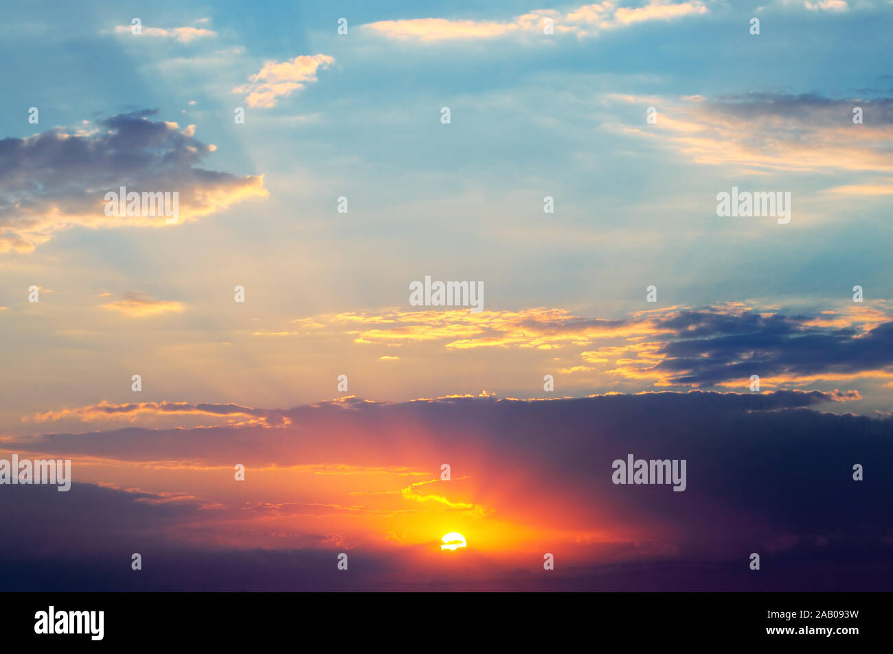 beautiful sunrise and cloudy sky Stock Photo - Alamy