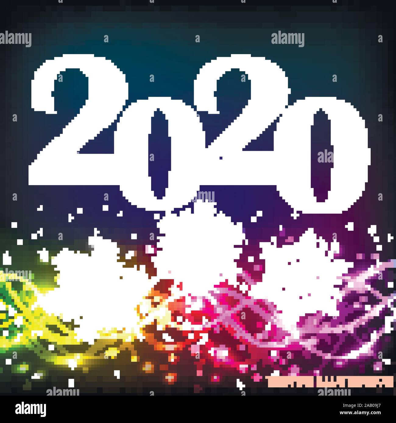 Holiday Happy 2020 New Year background. Brightly Christmas Background ...