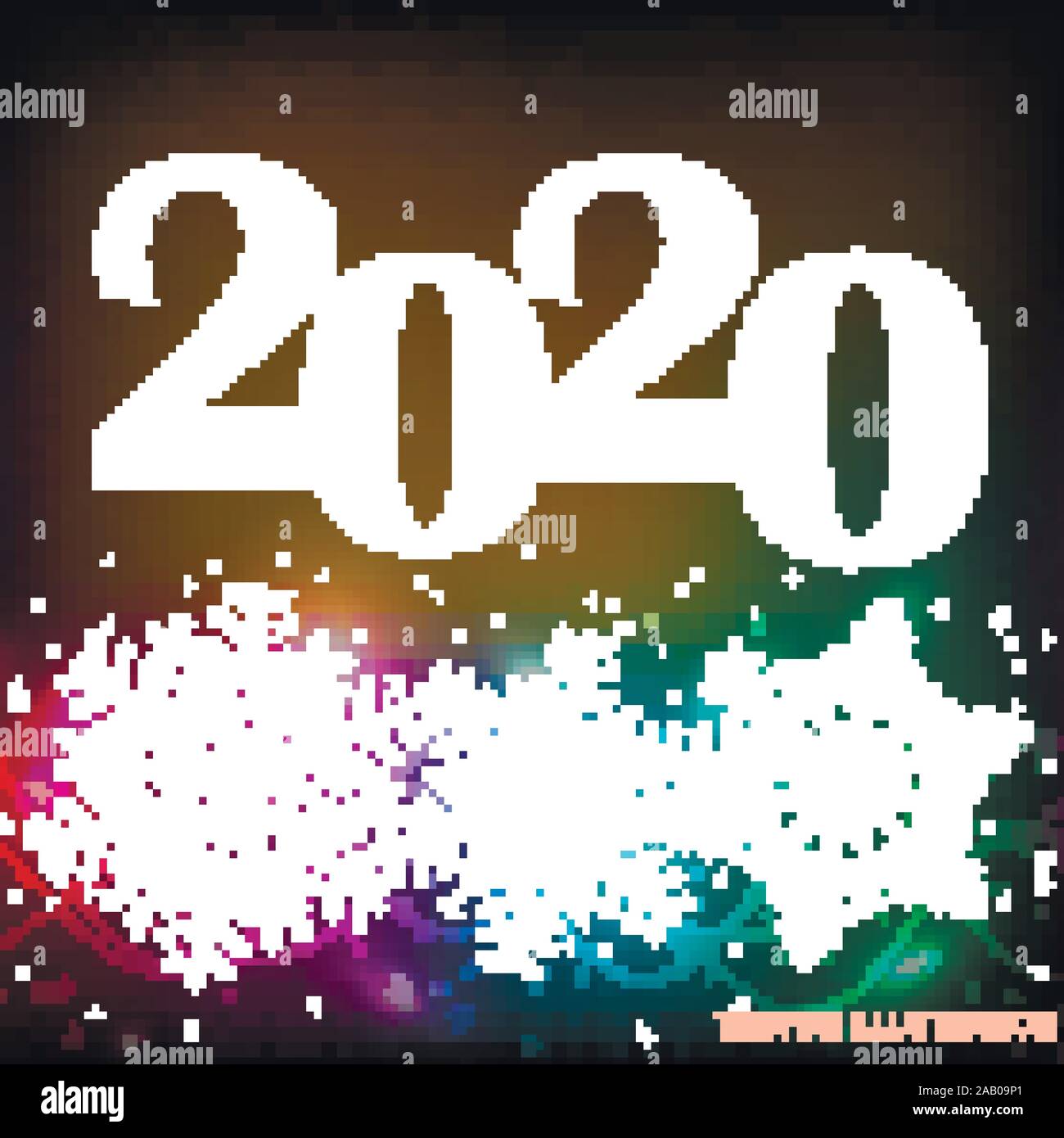 Holiday Happy 2020 New Year background. Brightly Christmas Background ...