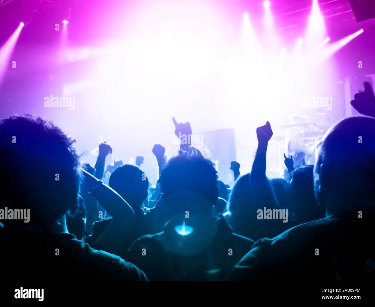 Concert crowd attending a huge gig Stock Photo - Alamy