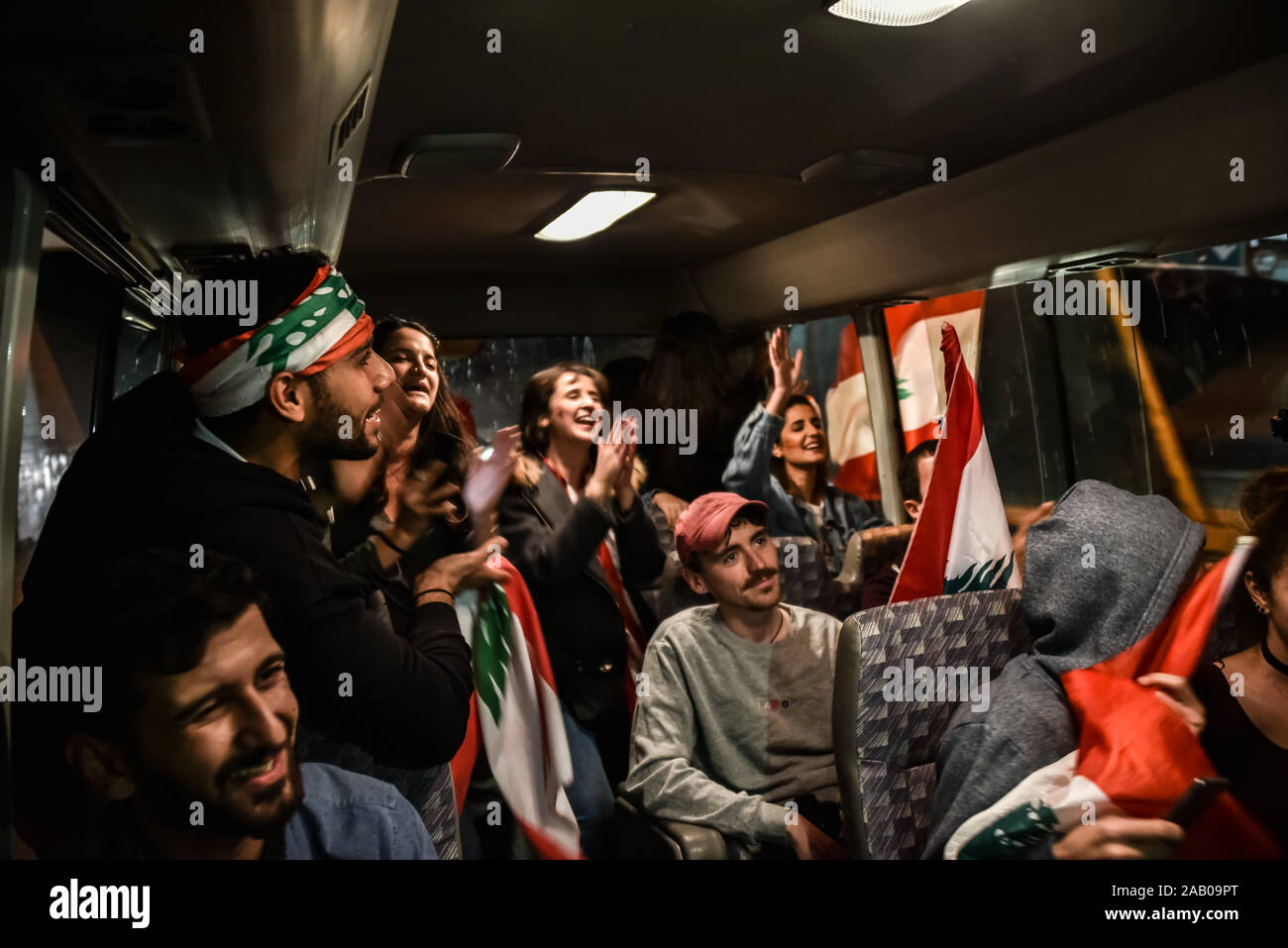 Rafik Hariri Airport arrivals on Day 37 of country-wide protests in ...