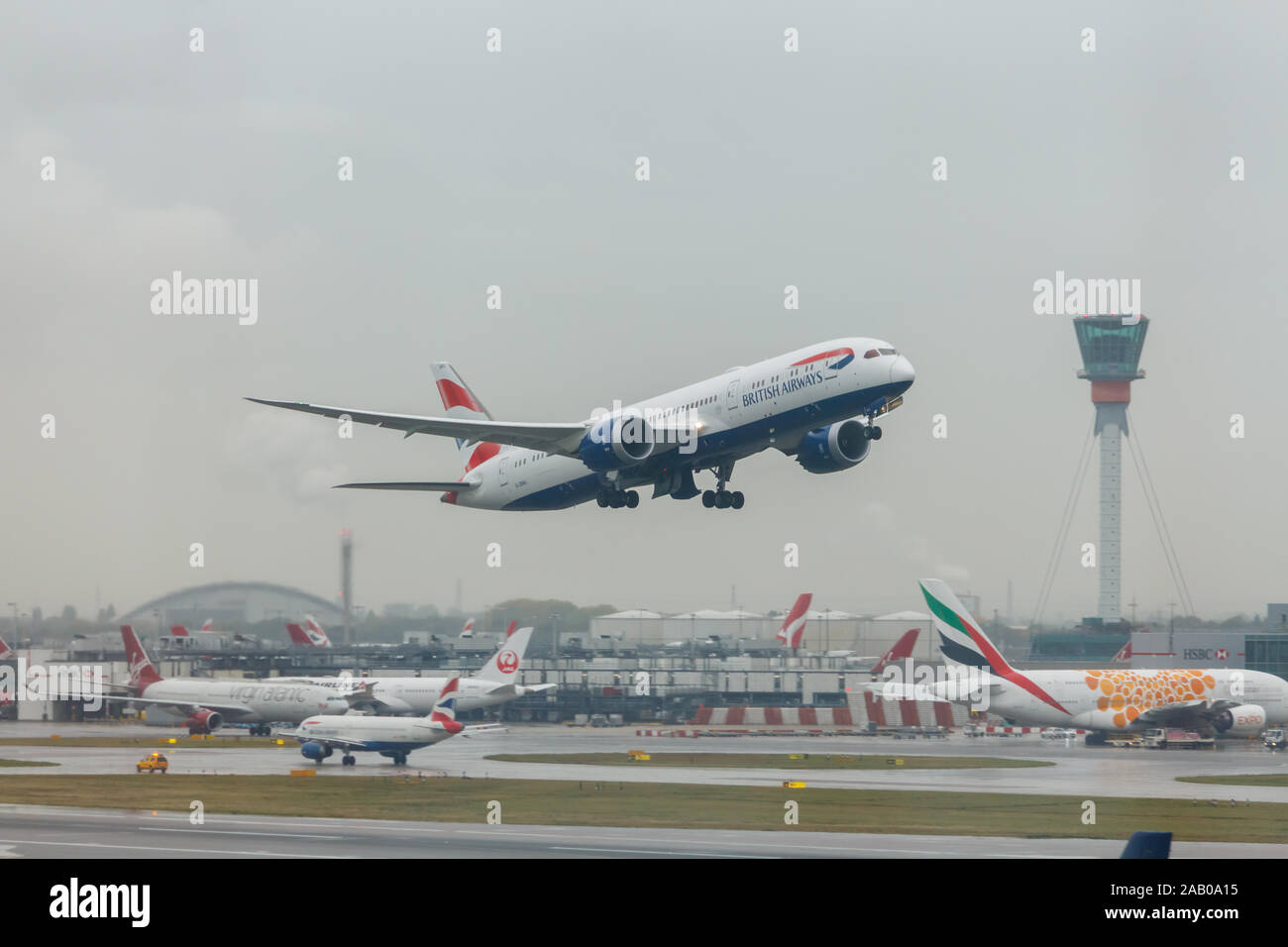 London, England - Circa 2019 : British Airways Boeing 787 Dreamliner ...
