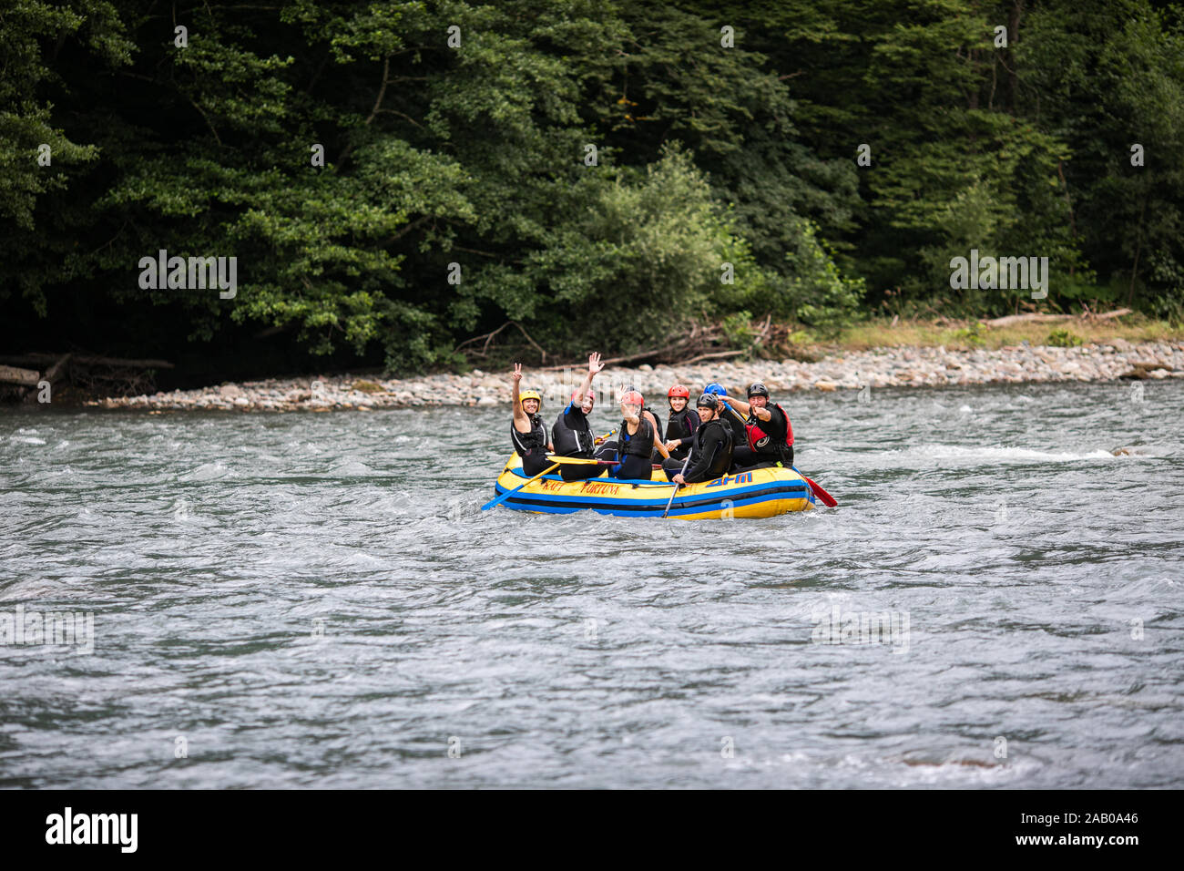 Whitewater rafting on the soca hi-res stock photography and images - Alamy