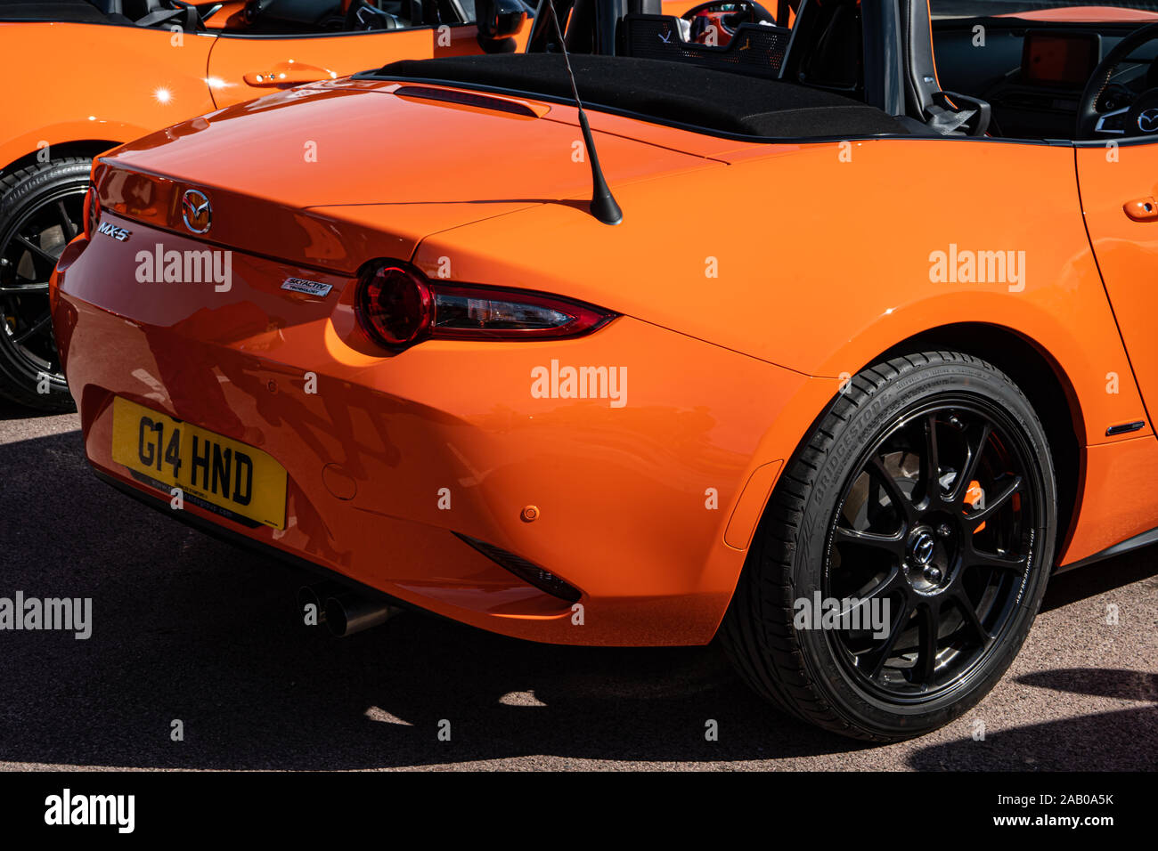 Orange Mazda Miata MX-5 ND Mark 4 30th Anniversary model Stock Photo ...