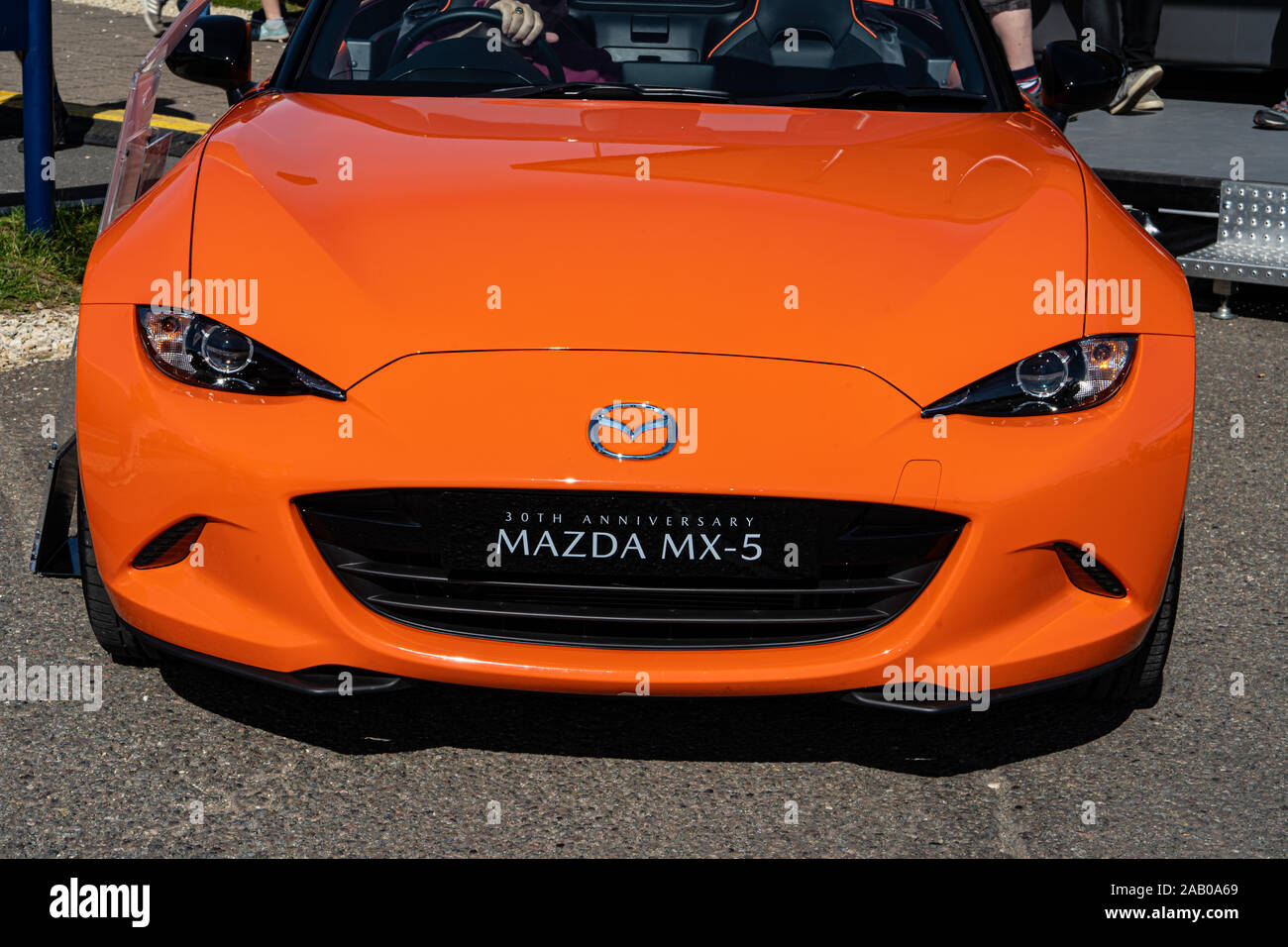 Orange Mazda Miata MX-5 ND Mark 4 30th Anniversary model Stock Photo ...