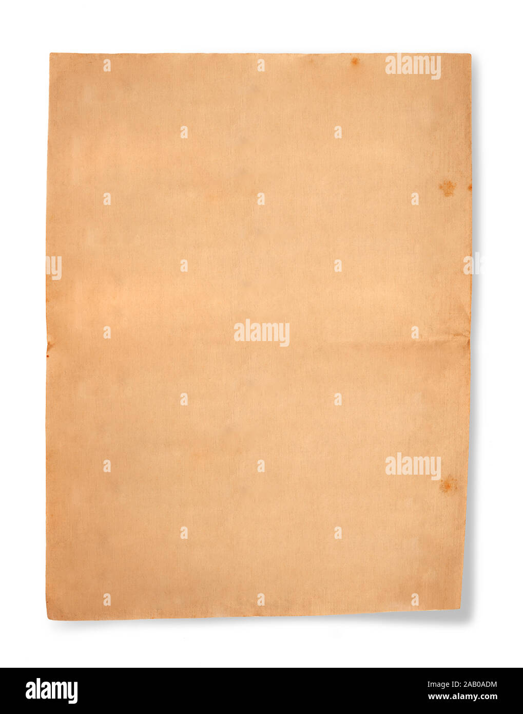 Old vintage sheet isolated on white background Stock Photo - Alamy