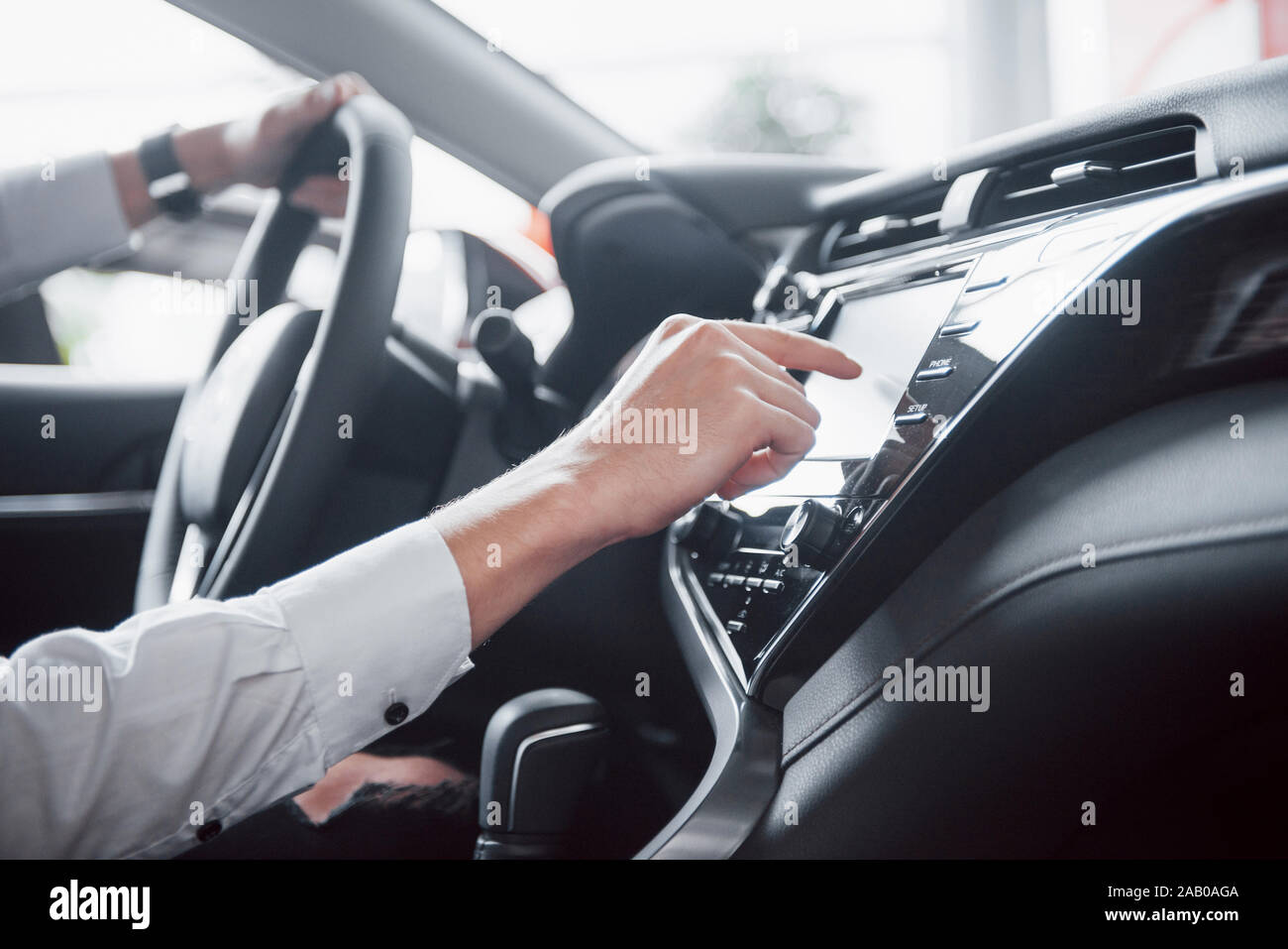 car interior - devices, the concept of driving Stock Photo - Alamy