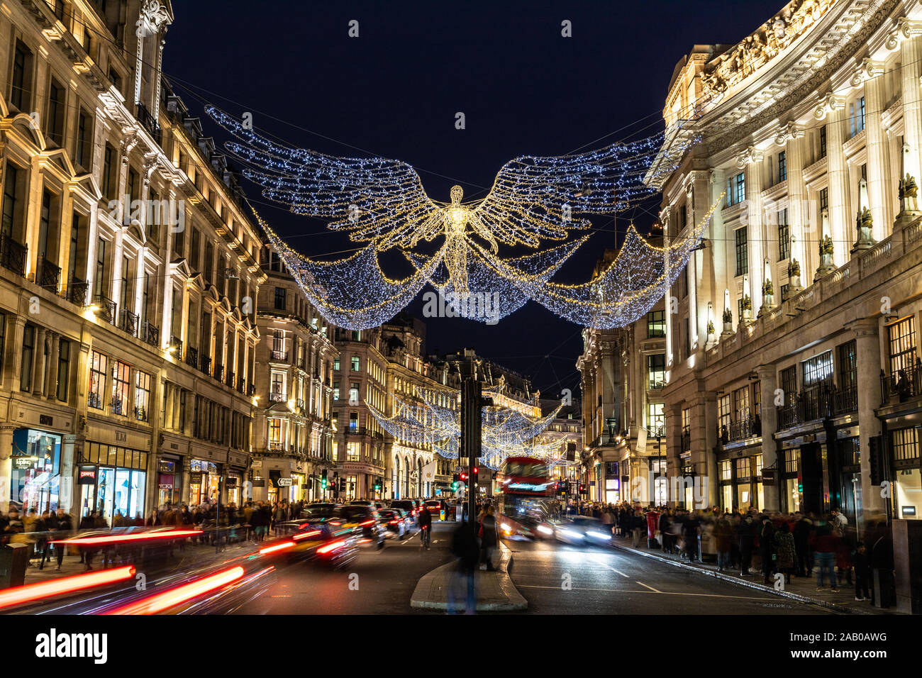 London christmas lights angel wings hi-res stock photography and images ...