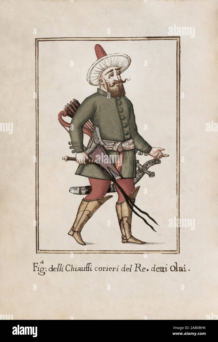 Turkish Military Costumes Of 17th Century High Resolution Stock ...