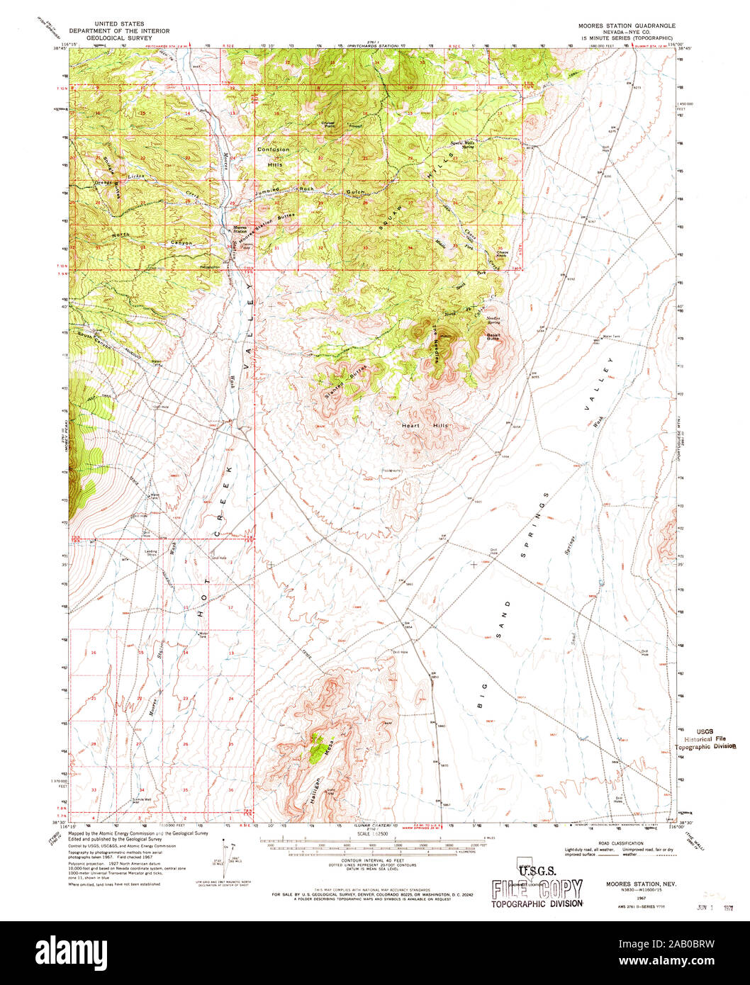 USGS TOPO Map Nevada NV Moores Station 321089 1967 62500 Restoration ...