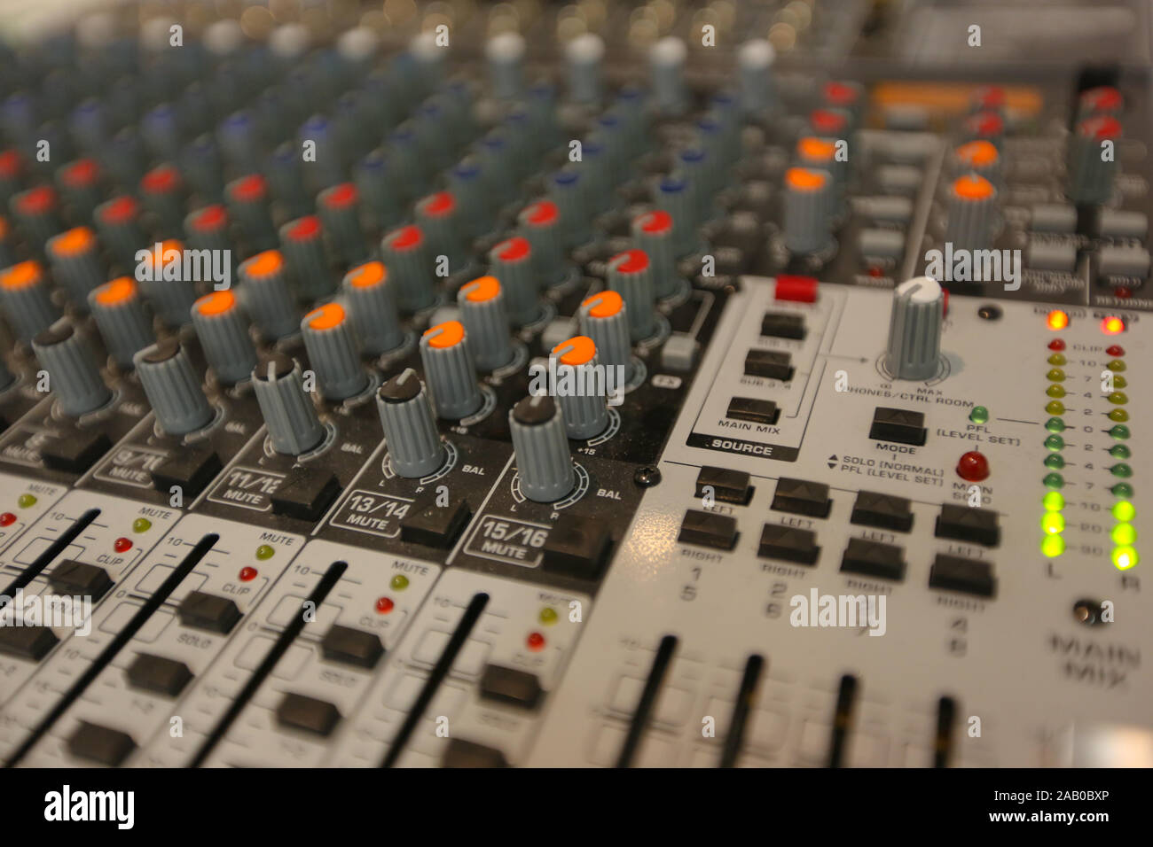 Photo of the TV broadcasting, working with video and audio mixer Stock ...