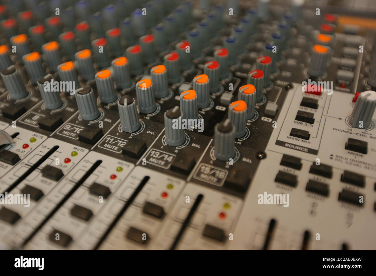 Photo of the TV broadcasting, working with video and audio mixer Stock ...