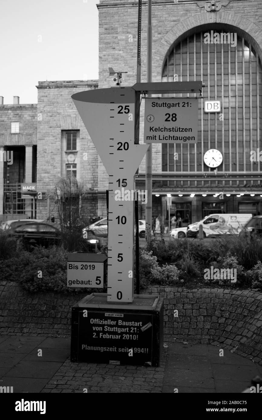 the city of stuttgart in baden-württemberg in germany at a late ...