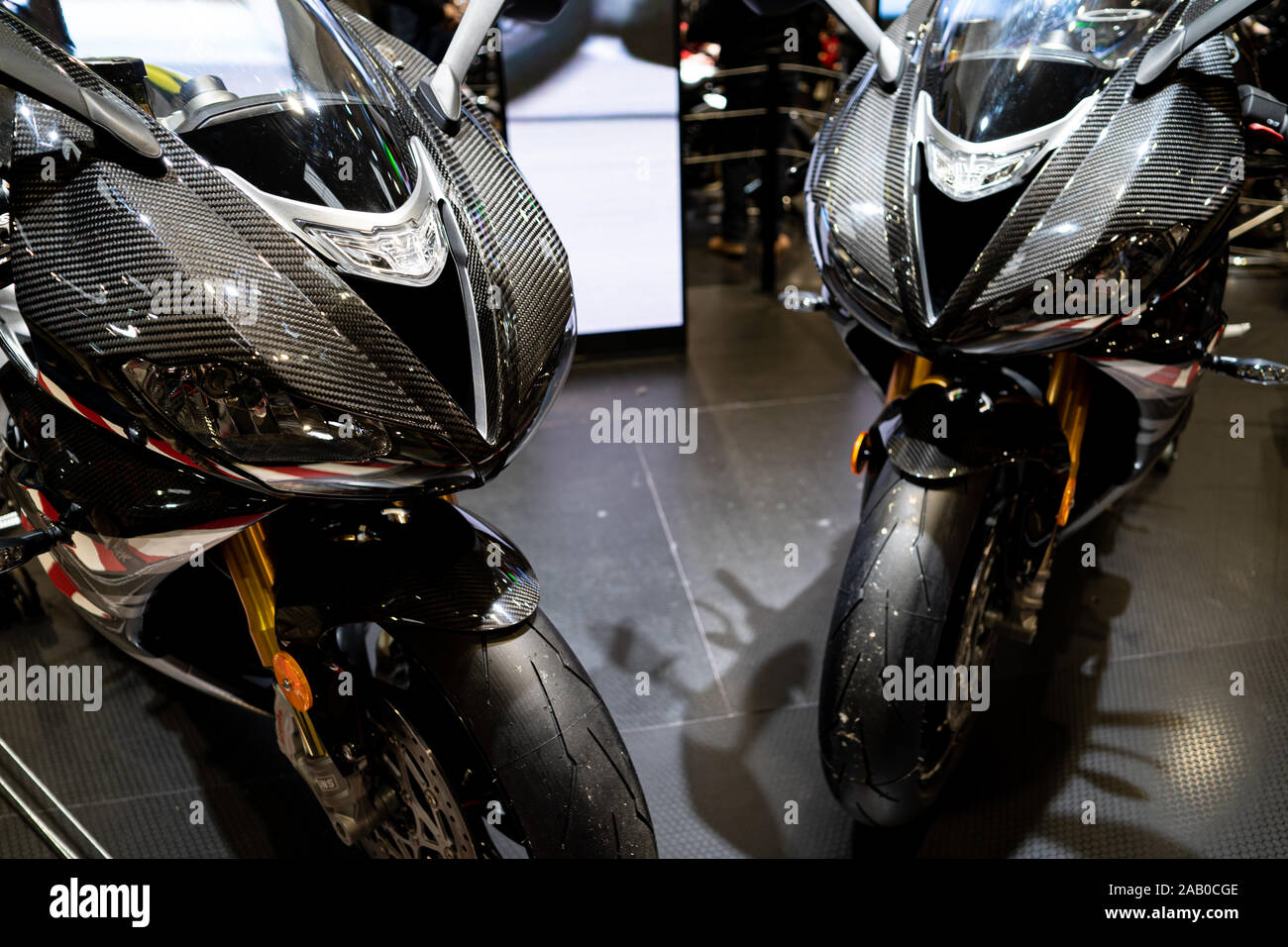 Carbon fibre Triumph motorcycles featuring the Moto2 engine. A race ...