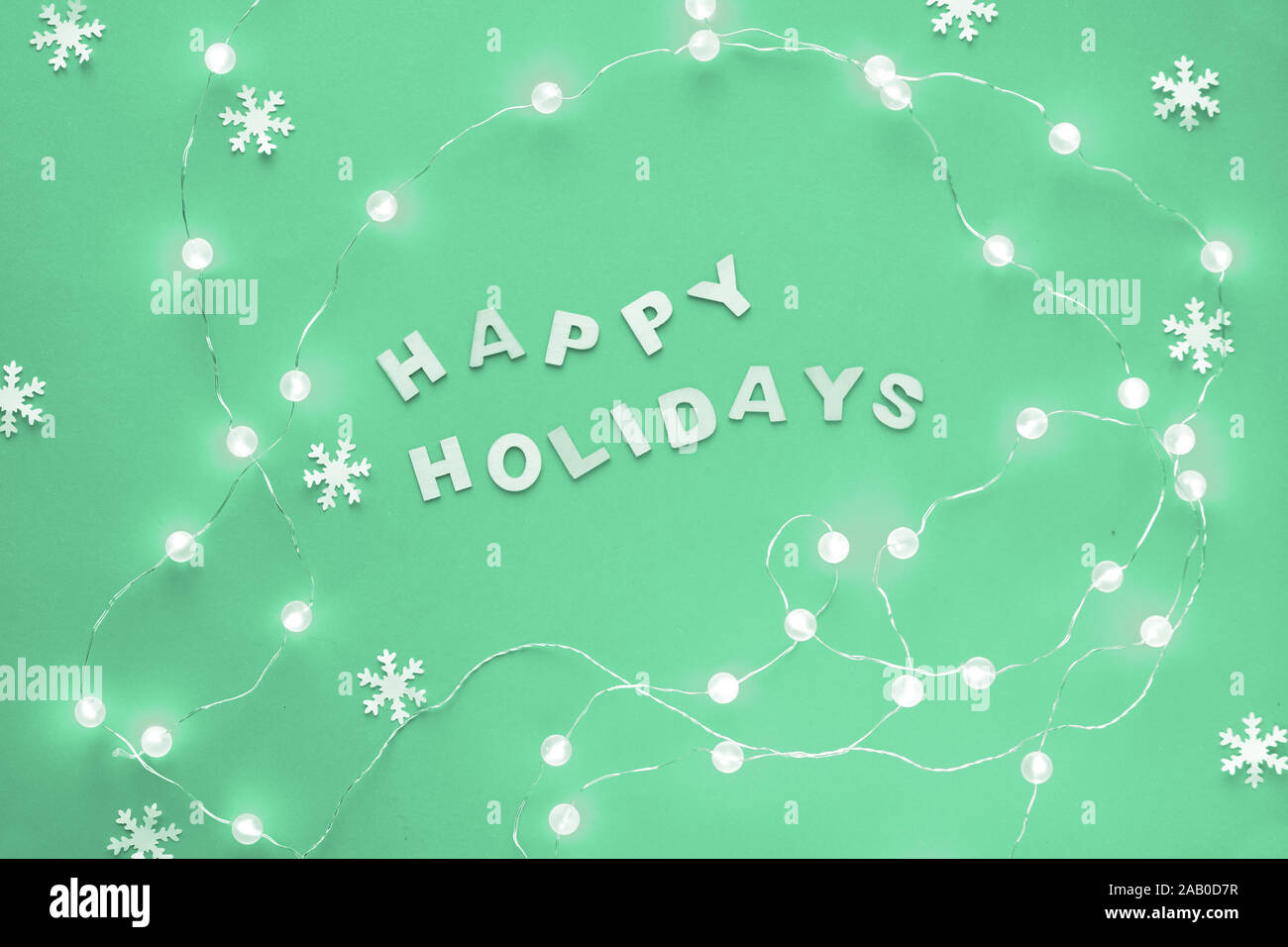 New Year or Christmas pattern flat lay top view background with text ...