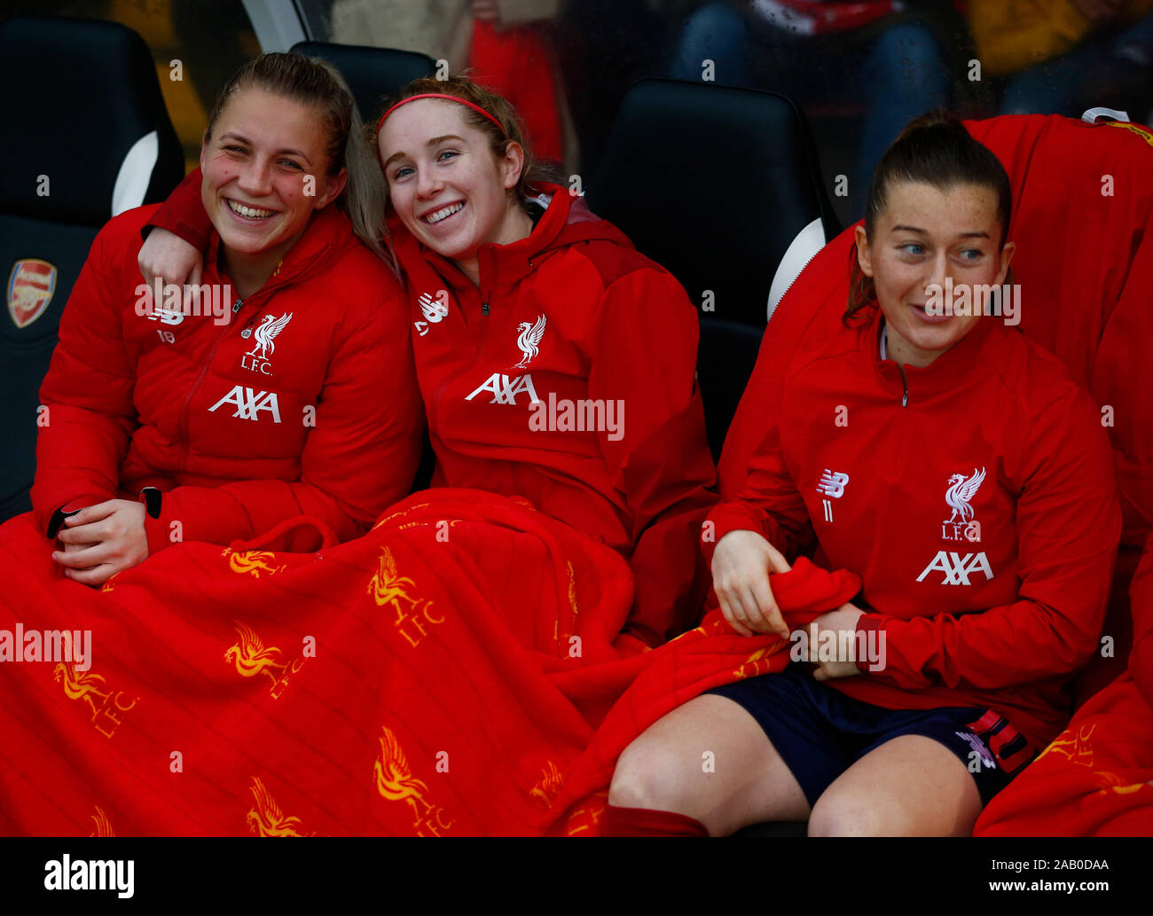 BOREHAMWOOD, ENGLAND - NOVEMBER 24: L-R Fran Kitching, Missy Bo Kearns ...