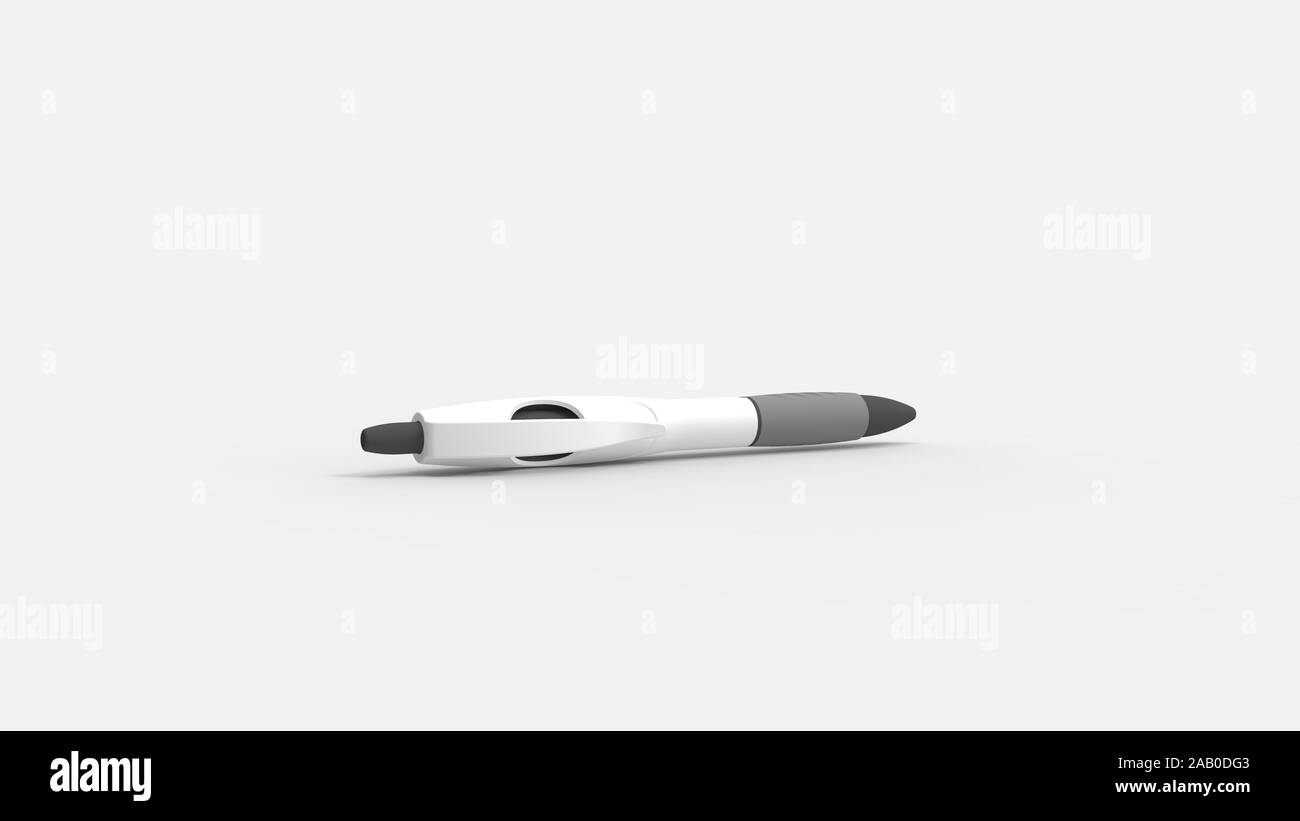 3d rendering of a ball point pen isolated in studio background Stock ...