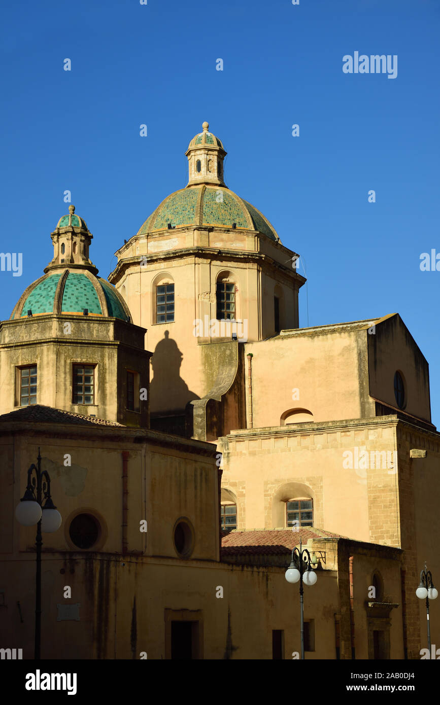 Historic Cathedral in Mazara del Vallo, Sicily, Italy, with green-tiled ...