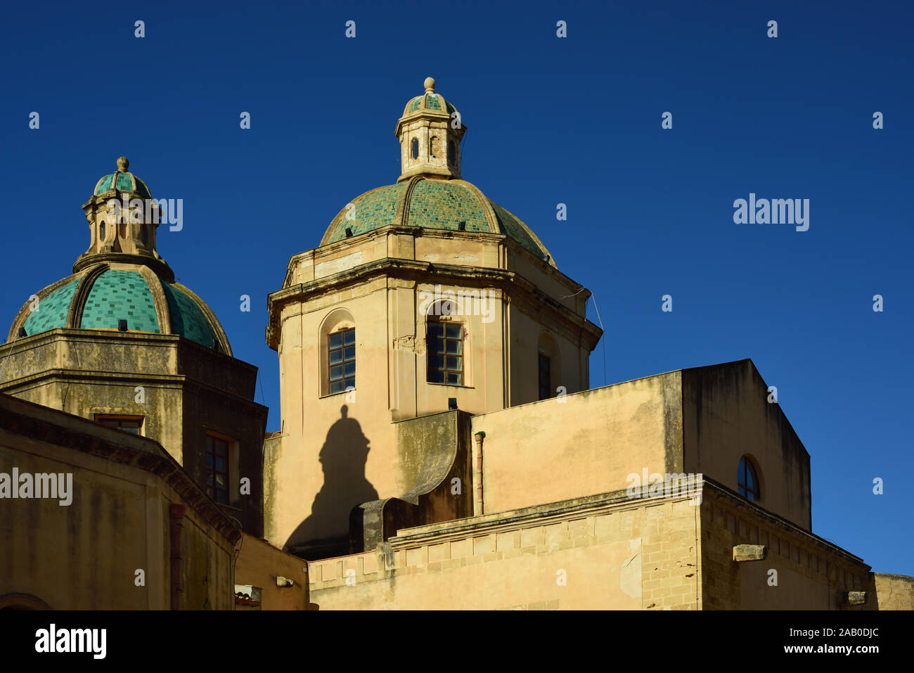 Historic Cathedral in Mazara del Vallo, Sicily, Italy, with green-tiled ...