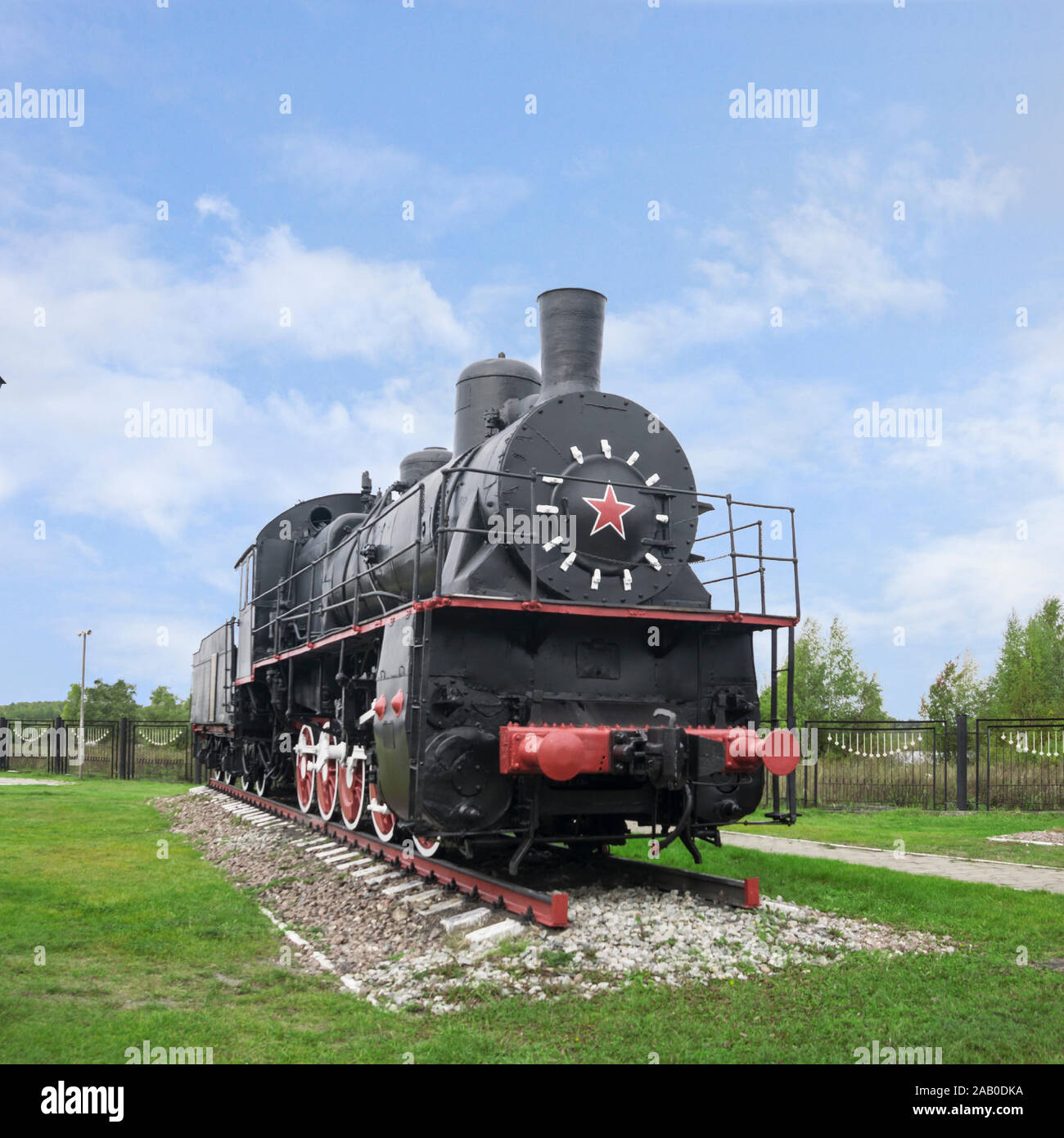 Russian steam locomotive of the early 20th century. Produced in ...