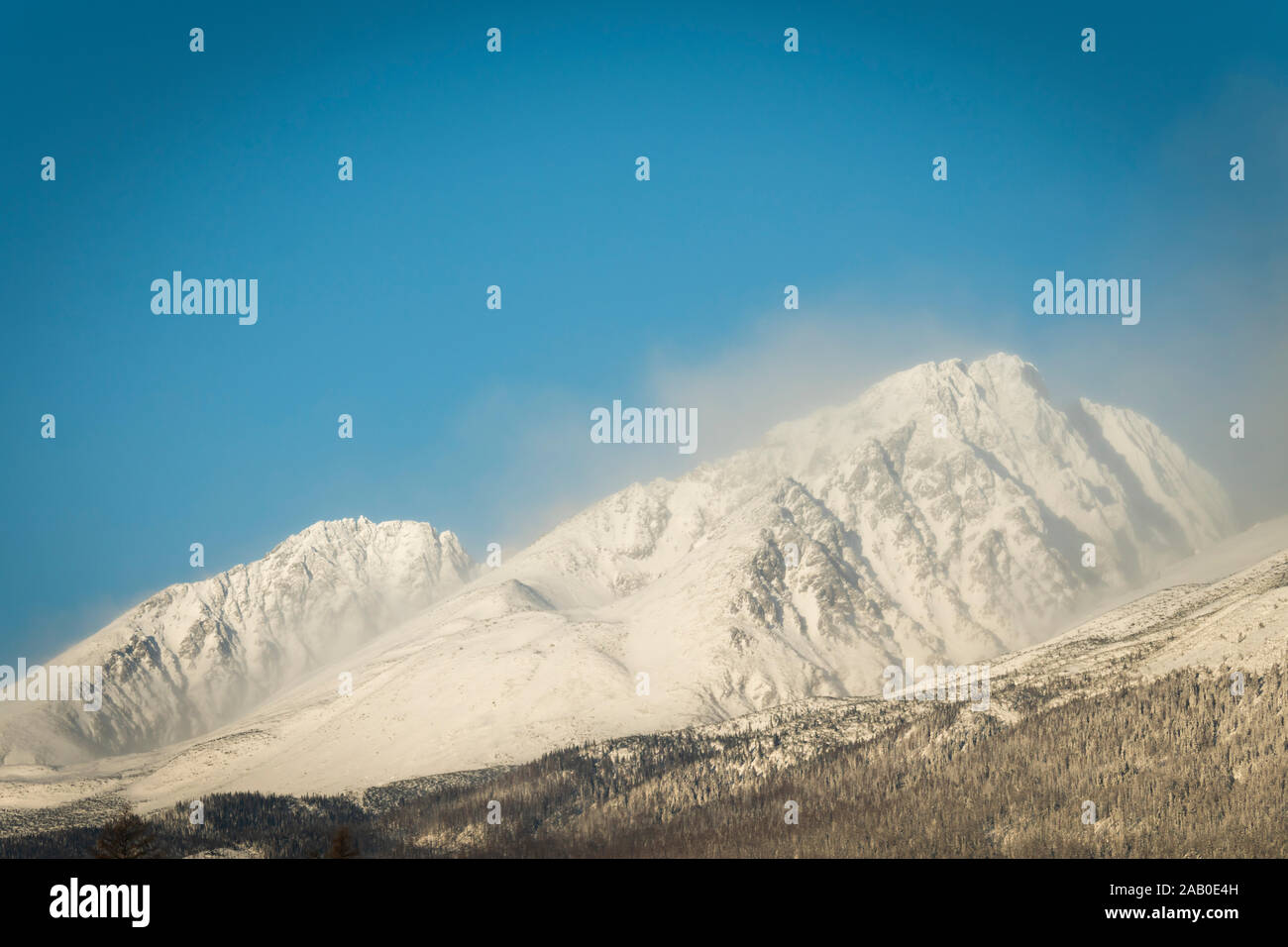 High Tatras in the morning in sunny weather. Slovakia, Europe Stock ...