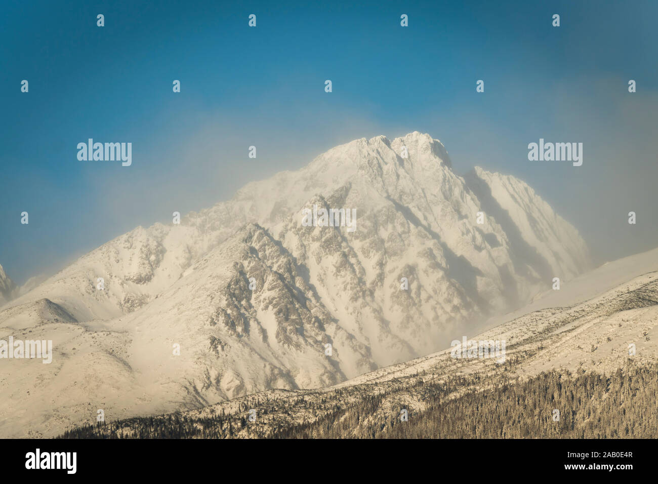 High Tatras in the morning in sunny weather. Slovakia, Europe Stock ...