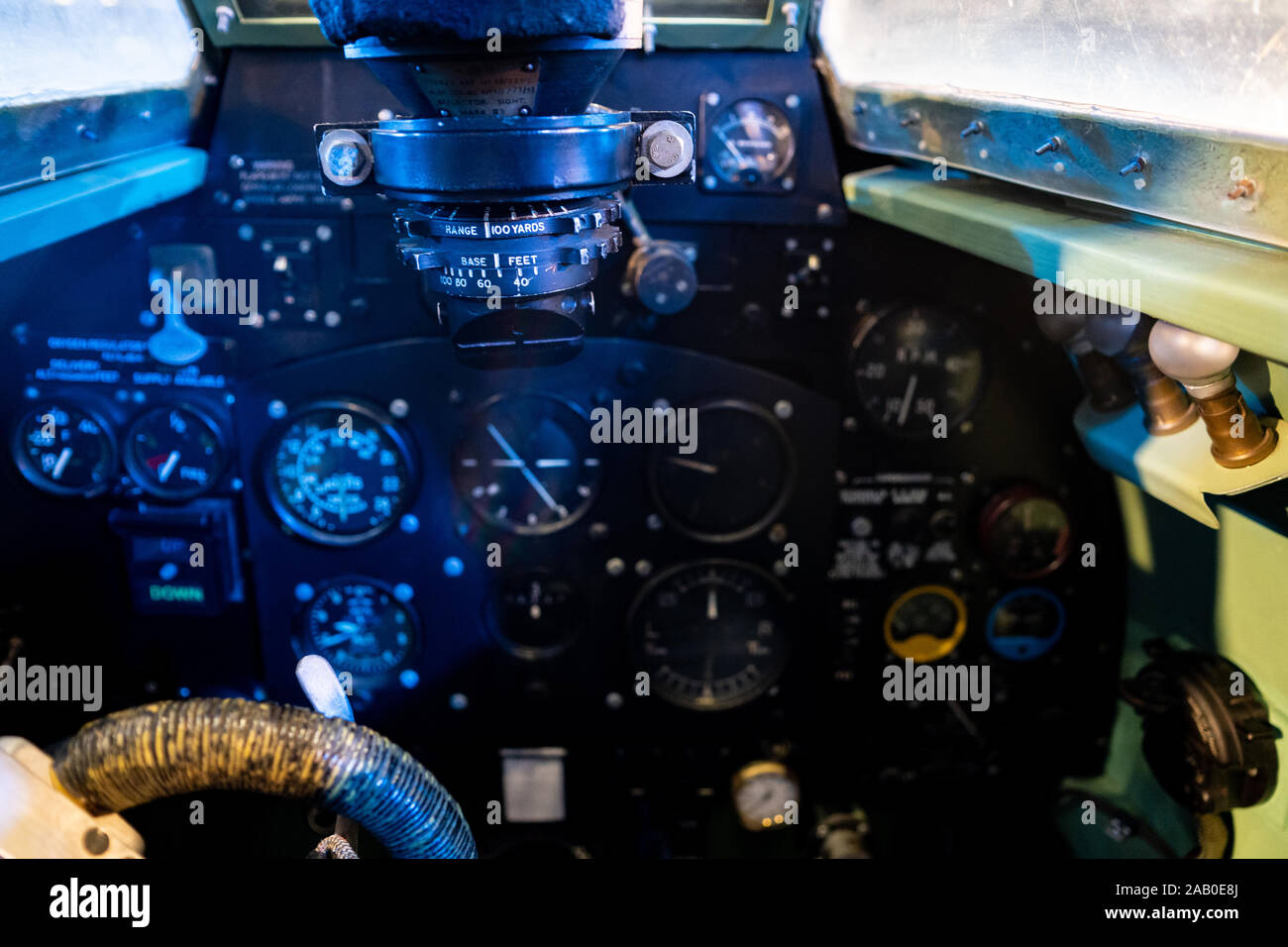 Supermarine Spitfire cockpit Stock Photo - Alamy