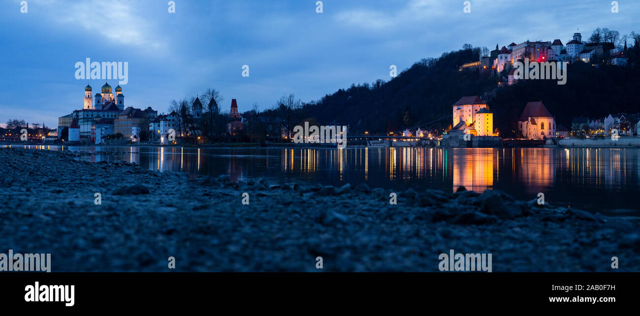 Aerial view passau beautiful medieval hi-res stock photography and ...