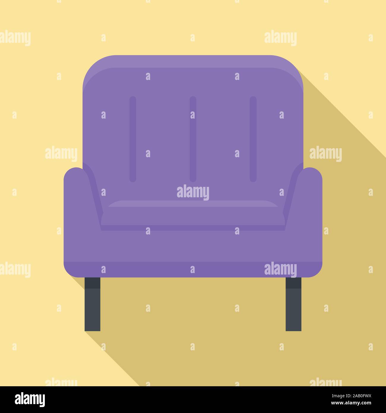 Home armchair icon. Flat illustration of home armchair vector icon for ...