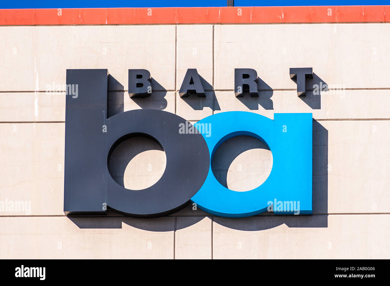 Nov 15, 2019 Pleasanton / CA/ USA - BART logo at the West Dublin ...