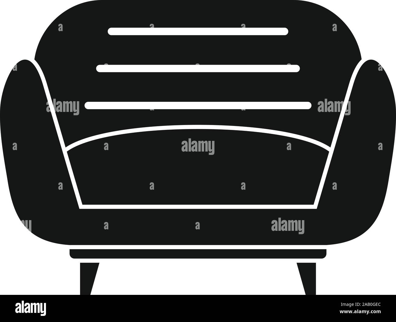 Design armchair icon. Simple illustration of design armchair vector ...
