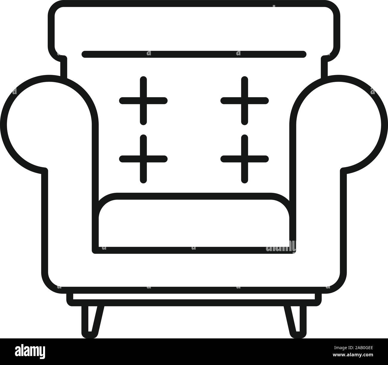 Armchair icon. Outline armchair vector icon for web design isolated on ...
