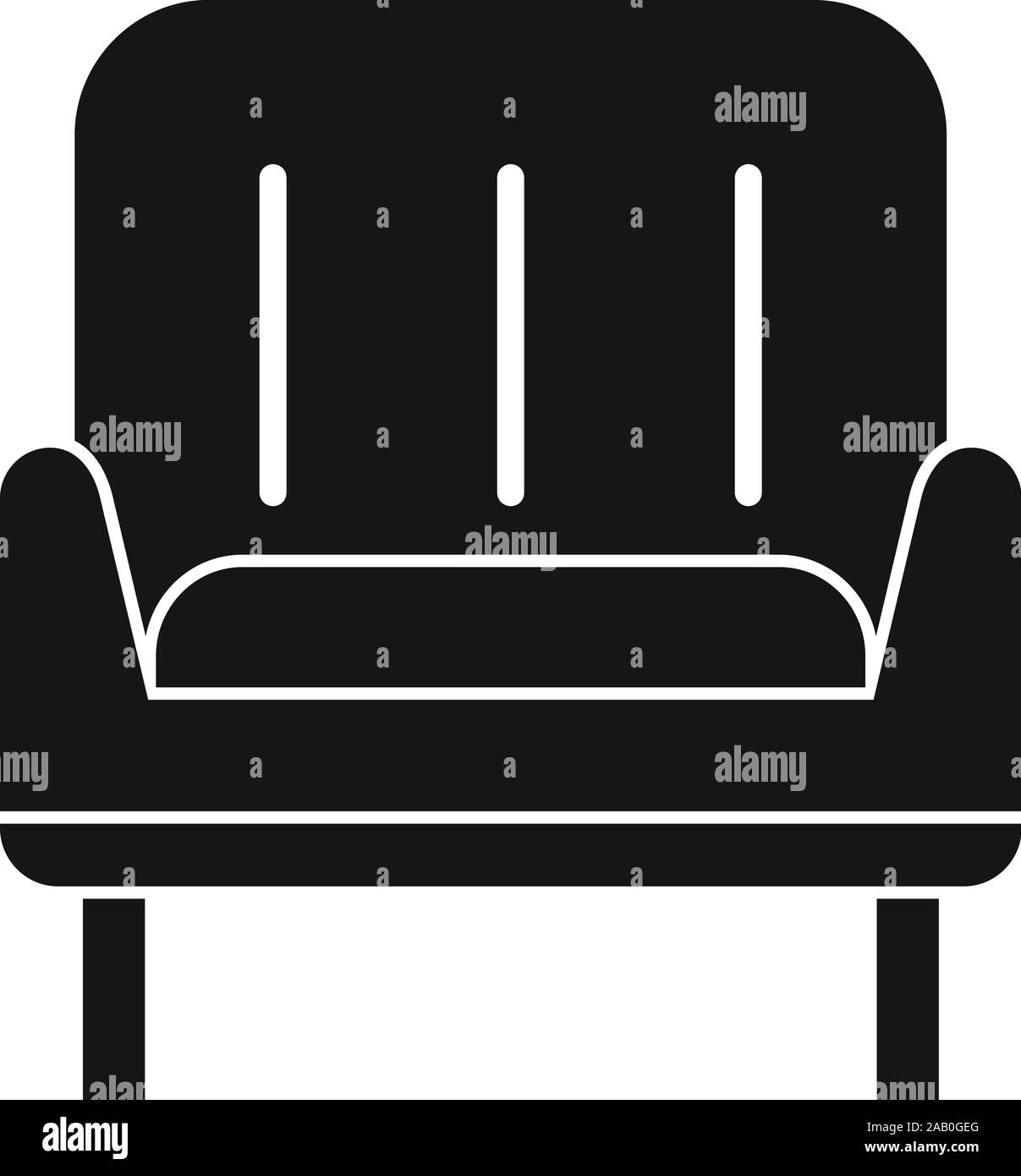 Home armchair icon. Simple illustration of home armchair vector icon ...