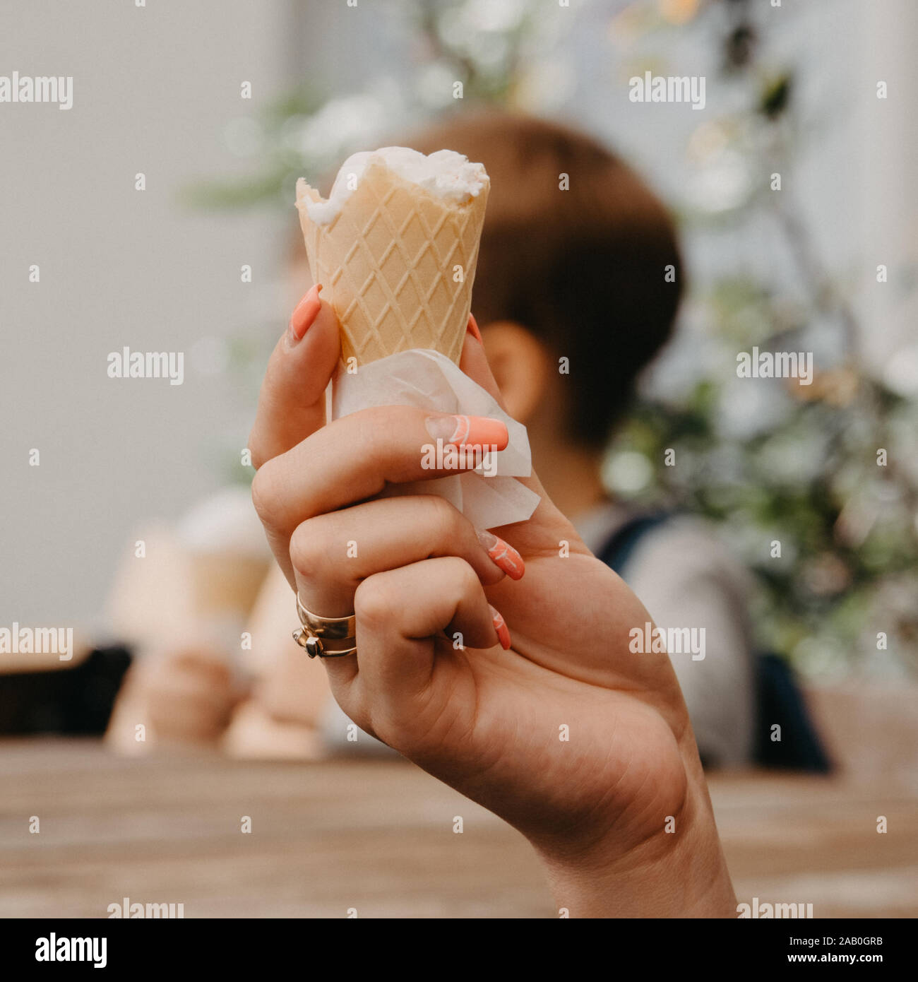 Ice cream portrait cone hi-res stock photography and images - Alamy