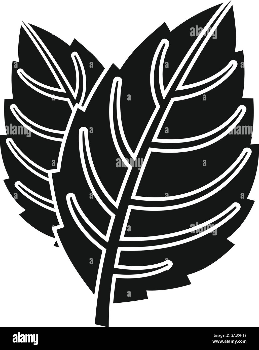 Natural mint leaf icon. Simple illustration of natural mint leaf vector ...