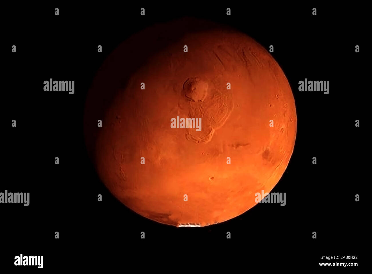 Hot orange exoplanet in deep space. Elements of this image furnished by ...