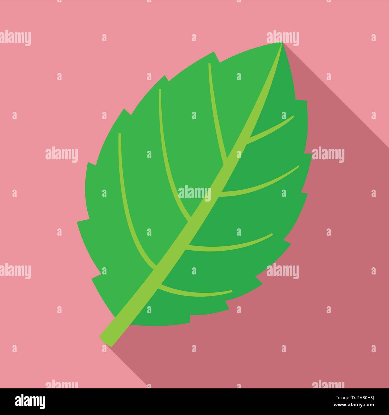 Mint leaf plant icon. Flat illustration of mint leaf plant vector icon ...