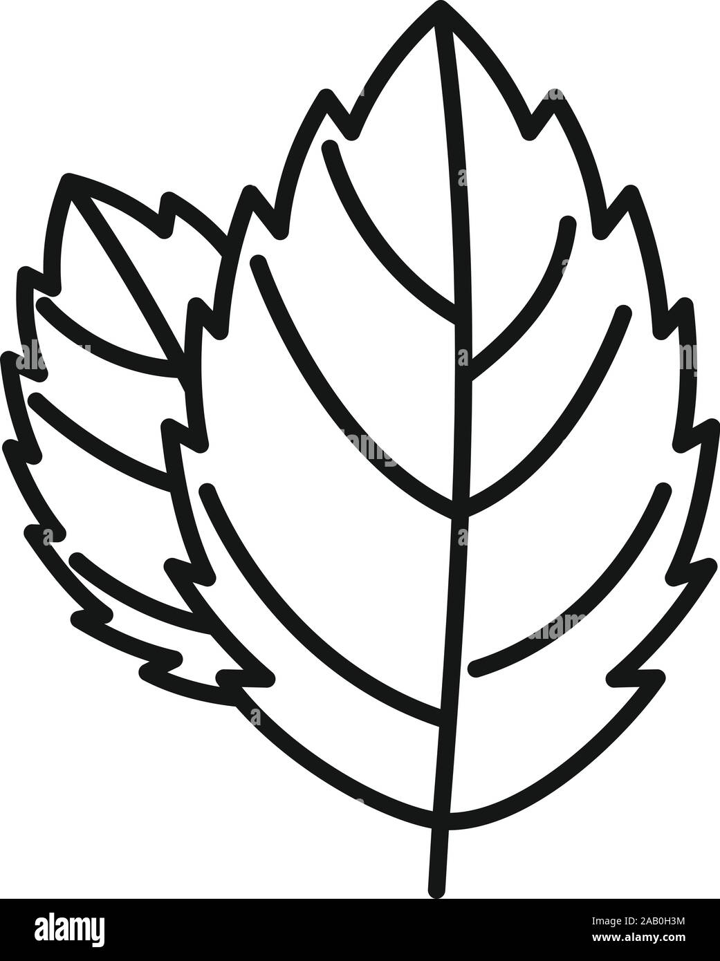 Mint leaf icon. Outline mint leaf vector icon for web design isolated ...