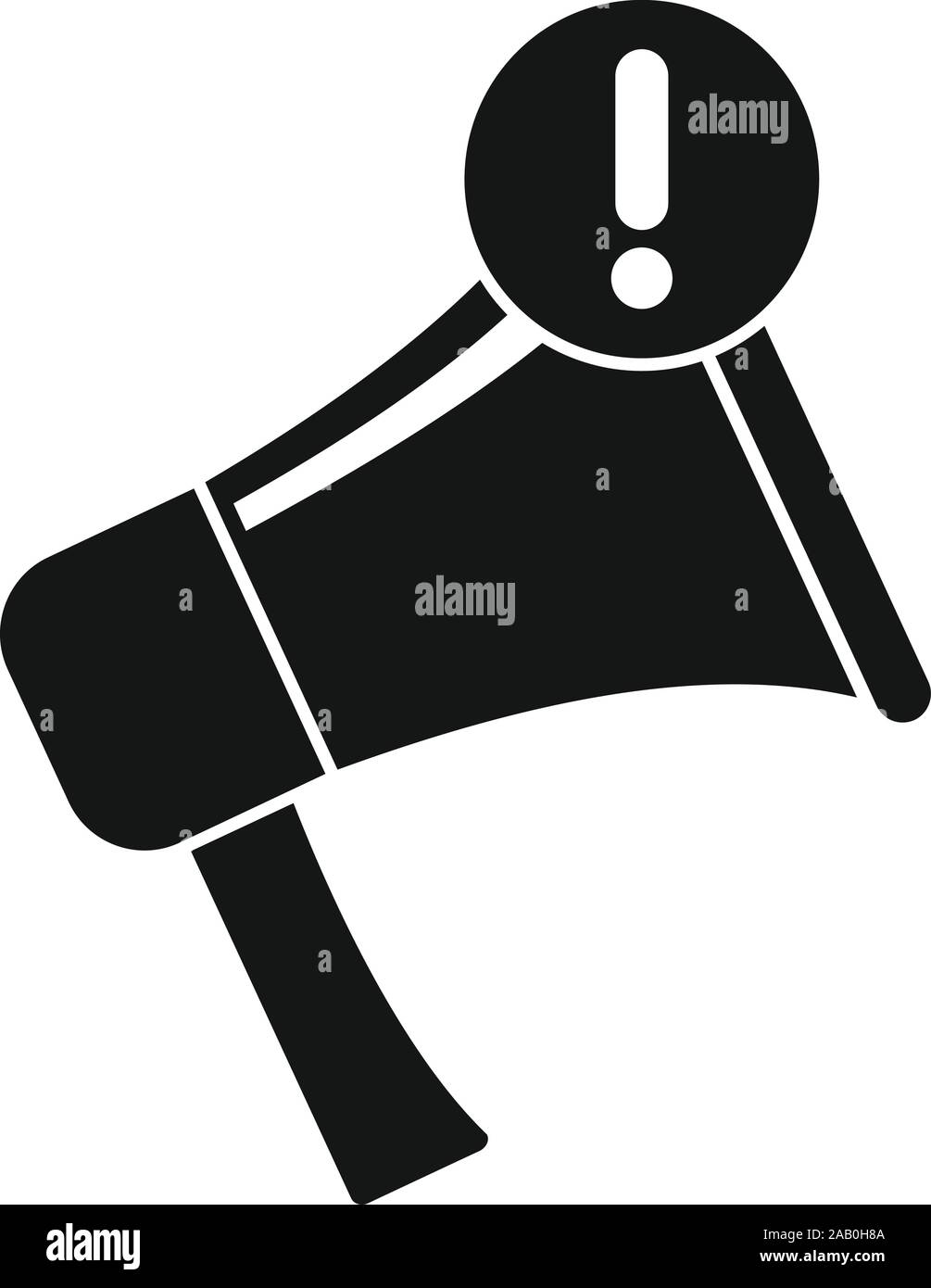 Megaphone notification icon. Simple illustration of megaphone ...