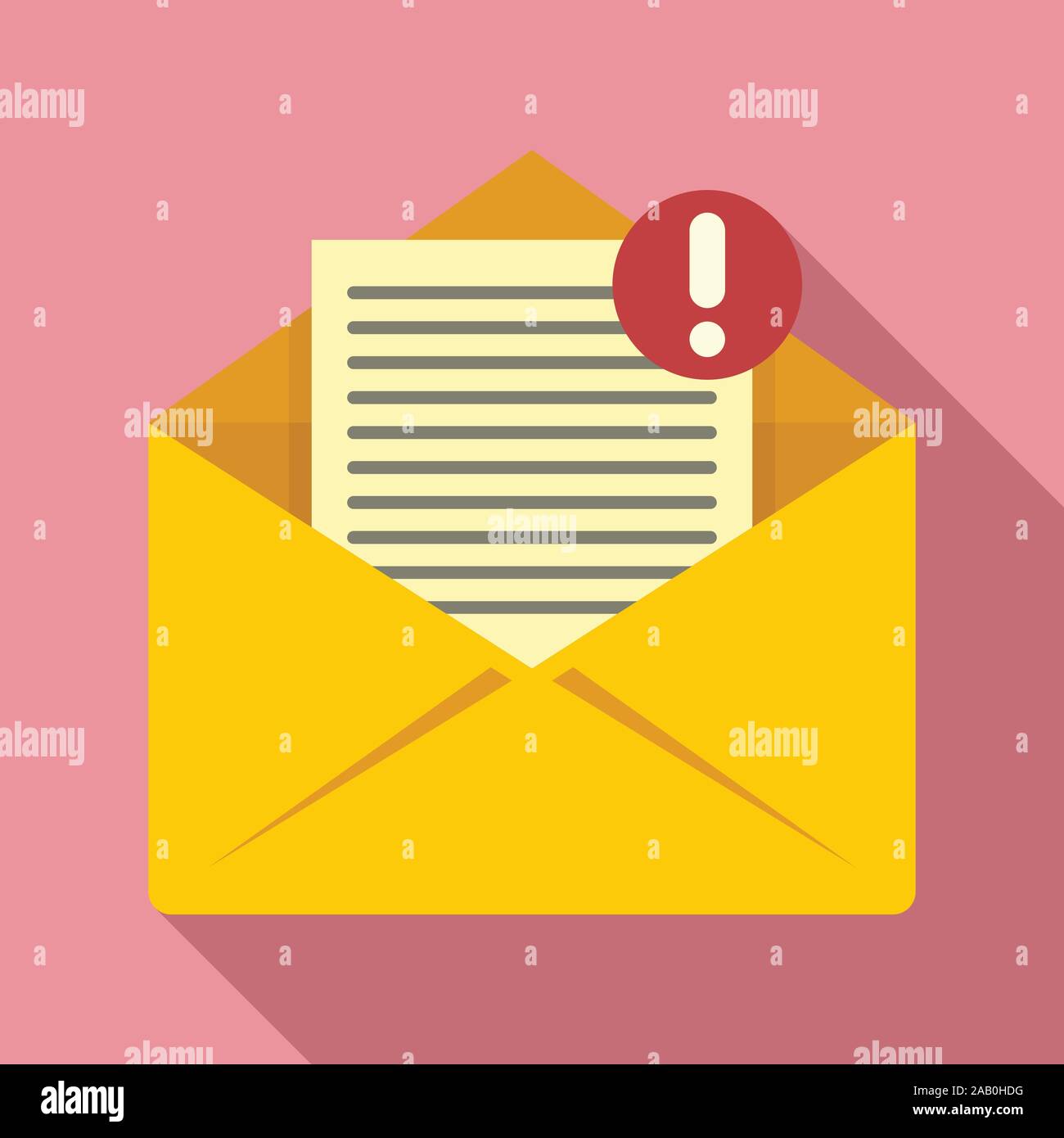 New mail icon. Flat illustration of new mail vector icon for web design ...