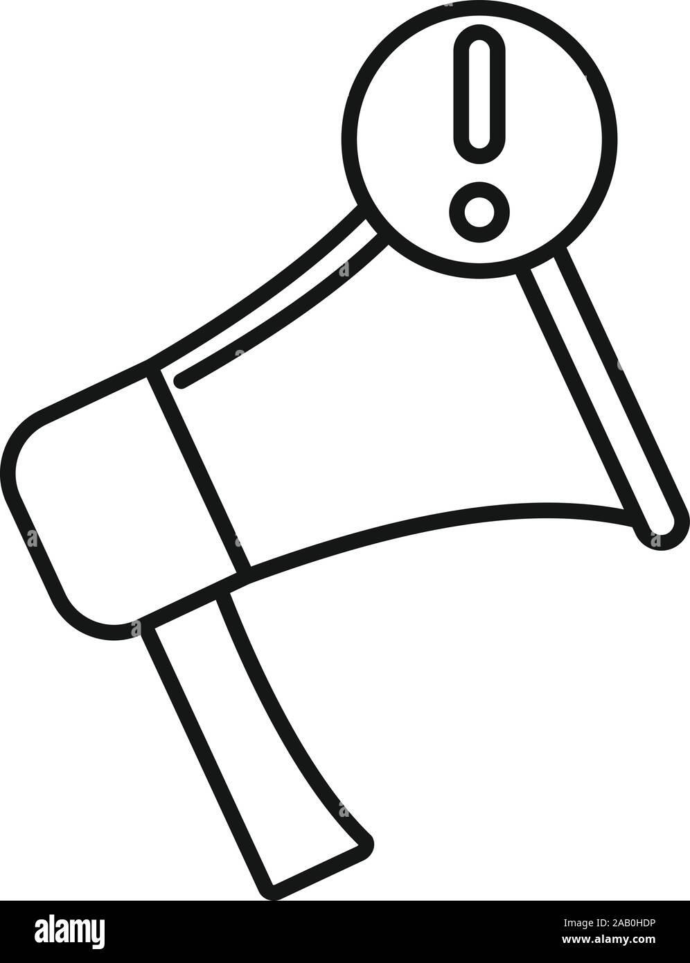 Megaphone notification icon. Outline megaphone notification vector icon ...