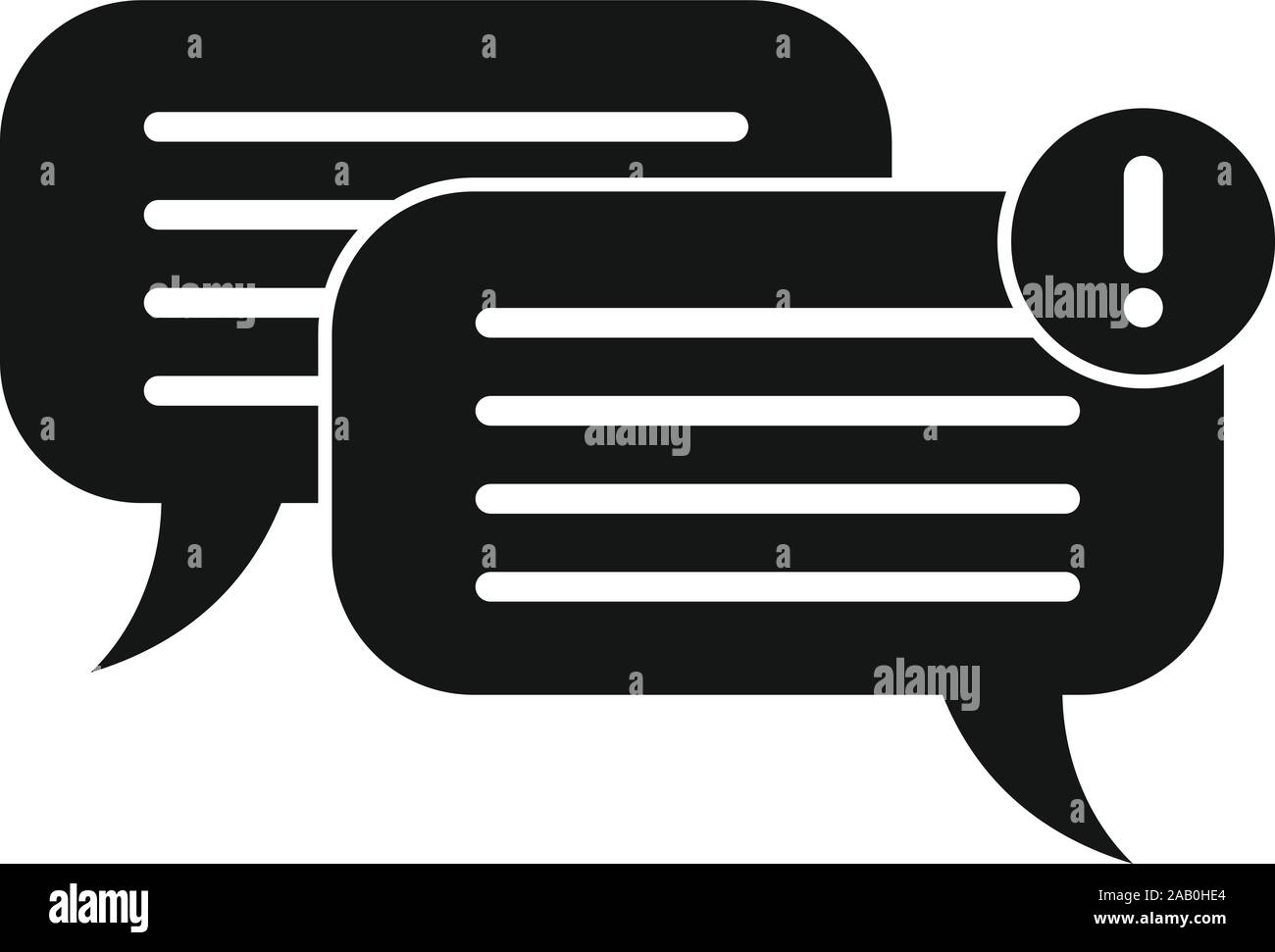 Chat notification icon. Simple illustration of chat notification vector ...