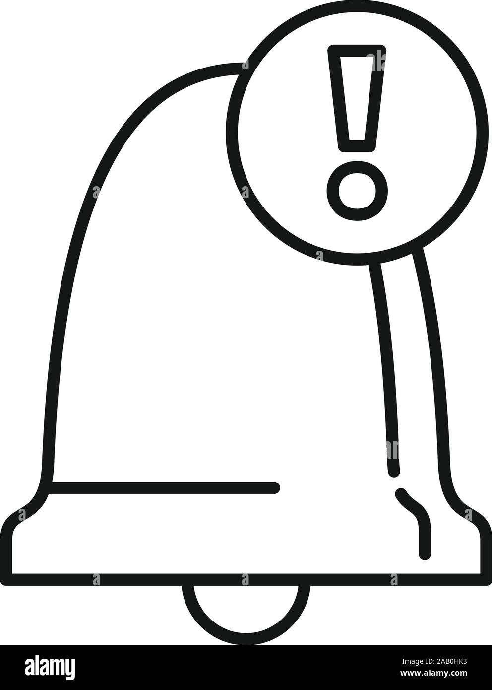 Ringing notification icon. Outline ringing notification vector icon for ...