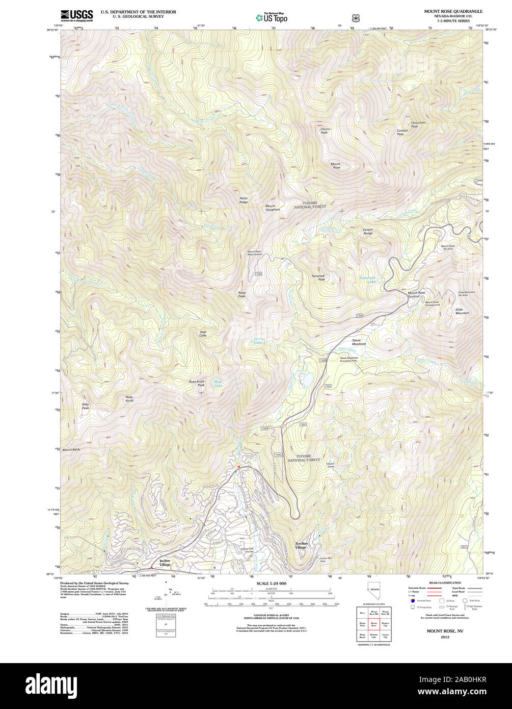 Mount rose nevada Cut Out Stock Images & Pictures - Alamy